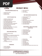 FGH Cafeteria Lunch Menu | PDF | Sauce | Hamburgers