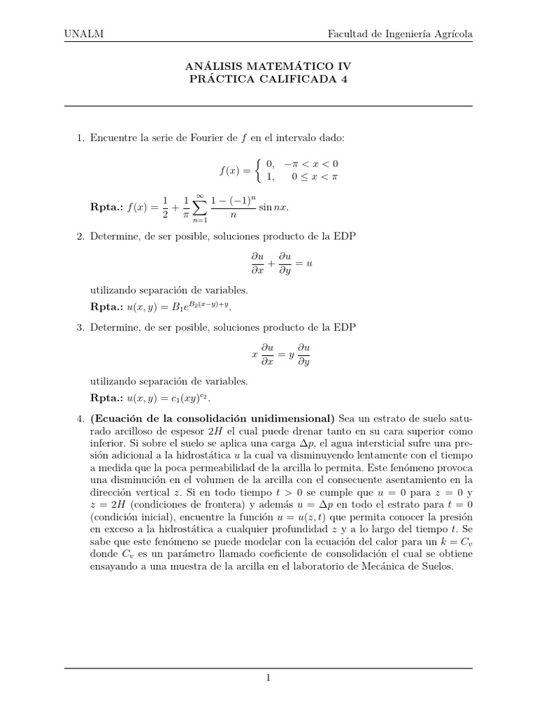 PC4 (Claves) | PDF | Mecánica de Medios Continuos | Física