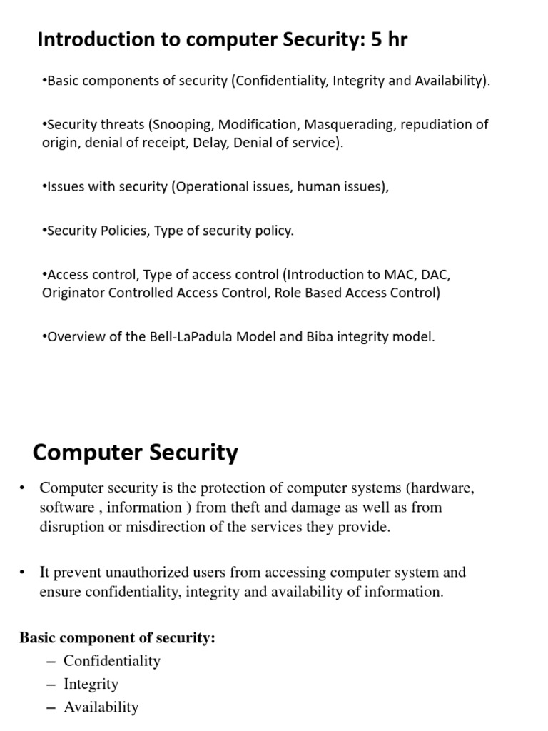 Chapter 1 | PDF | Computer Access Control | Information Security