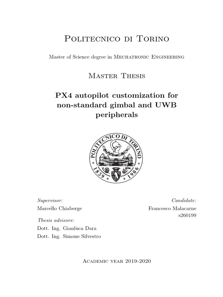 PX4 Autopilot Customization For Non-Standard Gimbal and UWB Peripherals ...