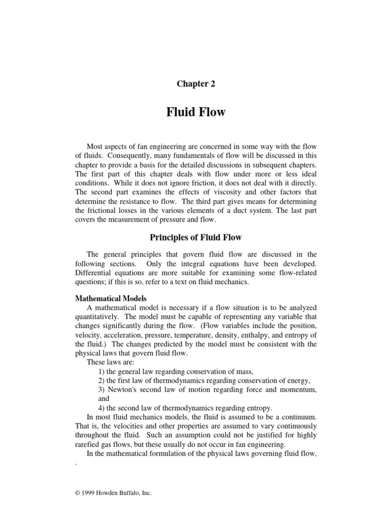 Fluid Flow: Mathematical Models | PDF | Fluid Dynamics | Fluid Mechanics