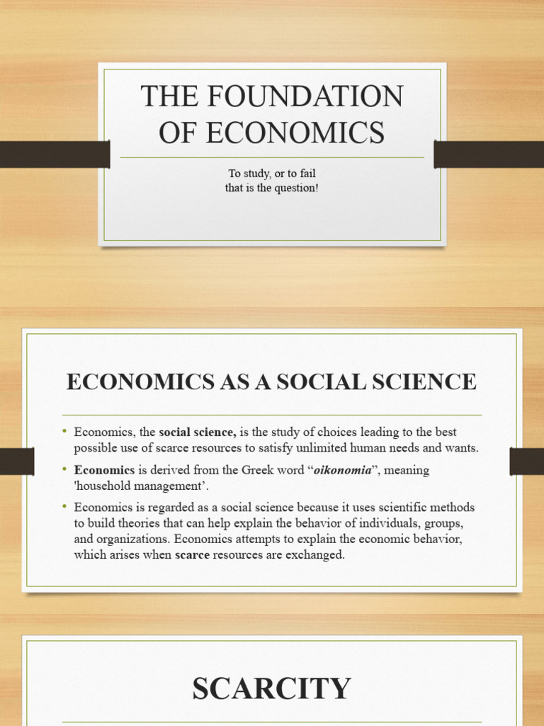The Foundation of Economics | PDF | Economics | Free Market