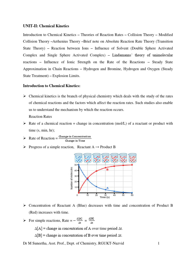 Chemical Kinetics: Theories & Reaction Rates | PDF | Reaction Rate ...