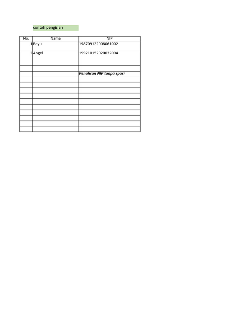 Format Data Pelatihan IP ASN 2022 | PDF