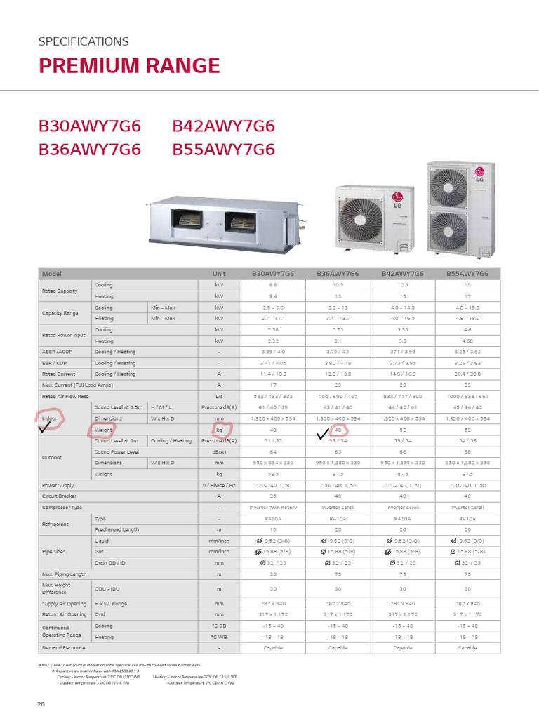 LG Ducted Air Conditioning Catalogue 28incr3229 | PDF | Air ...