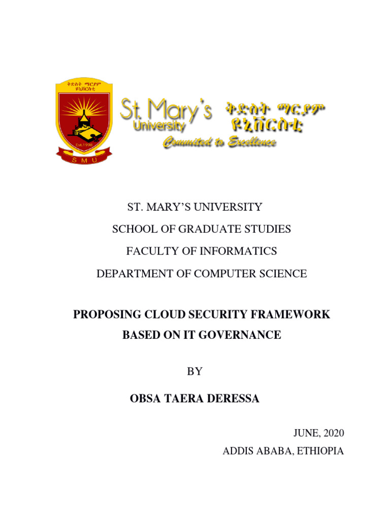 Obsa Taera Deressa Thesis Final | PDF | Cloud Computing | Software As A Service