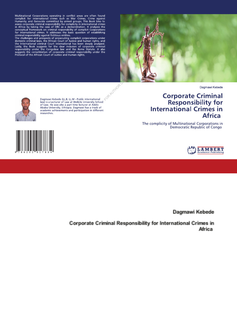 Dagmawi Kebede Book, Corporate Complicity For International Crimes | PDF | International ...