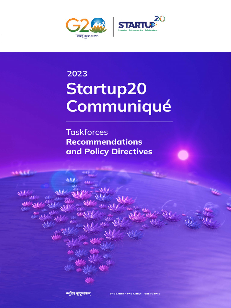 Startup 20 Communiqué | PDF | Startup Company | Small Business ...