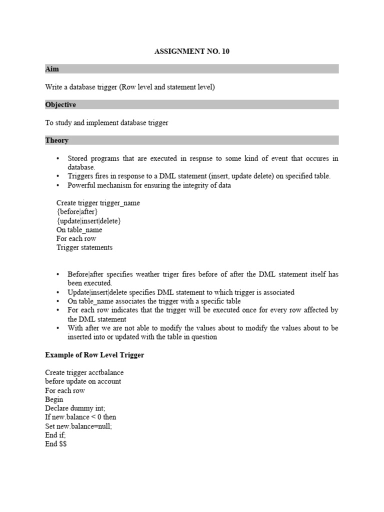 Assignment 10 | PDF | Sql | Information Science