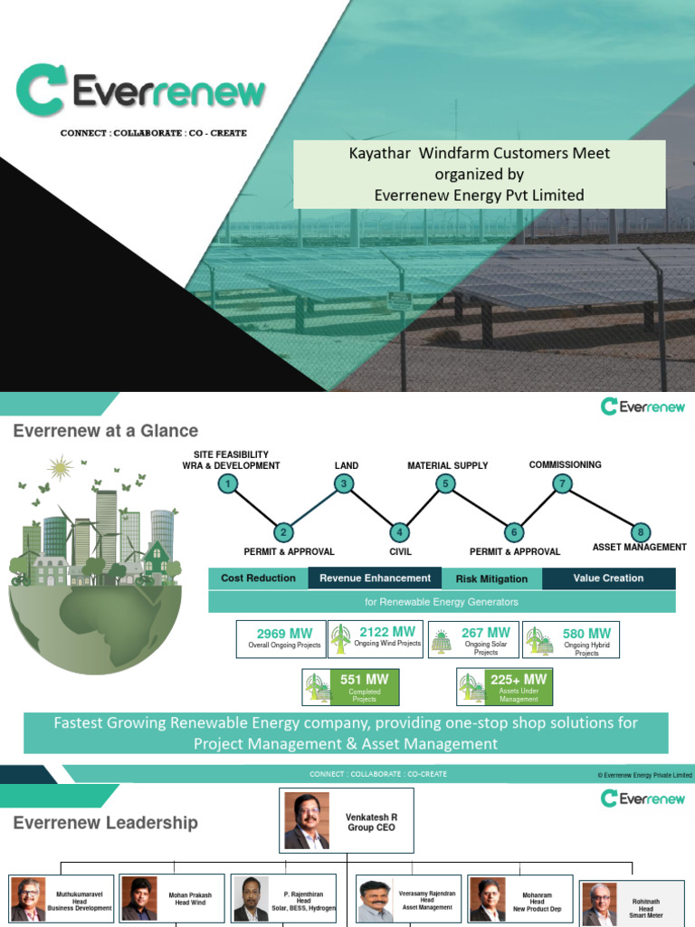 Slide Show of Everrenew On Kayathar Gamesa SS | PDF | Renewable Energy ...