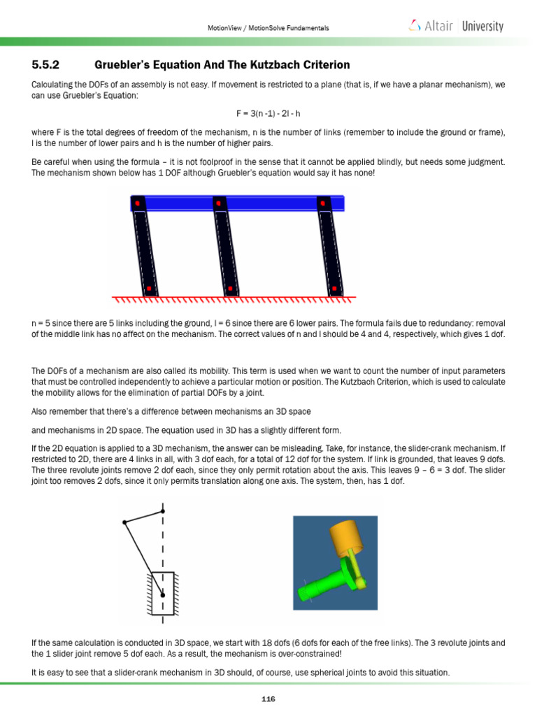 Kutzbach Criterion | PDF | Mechanical Engineering | Mechanics Kutzbach Criterion | PDF | Mechanical Engineering | Mechanics