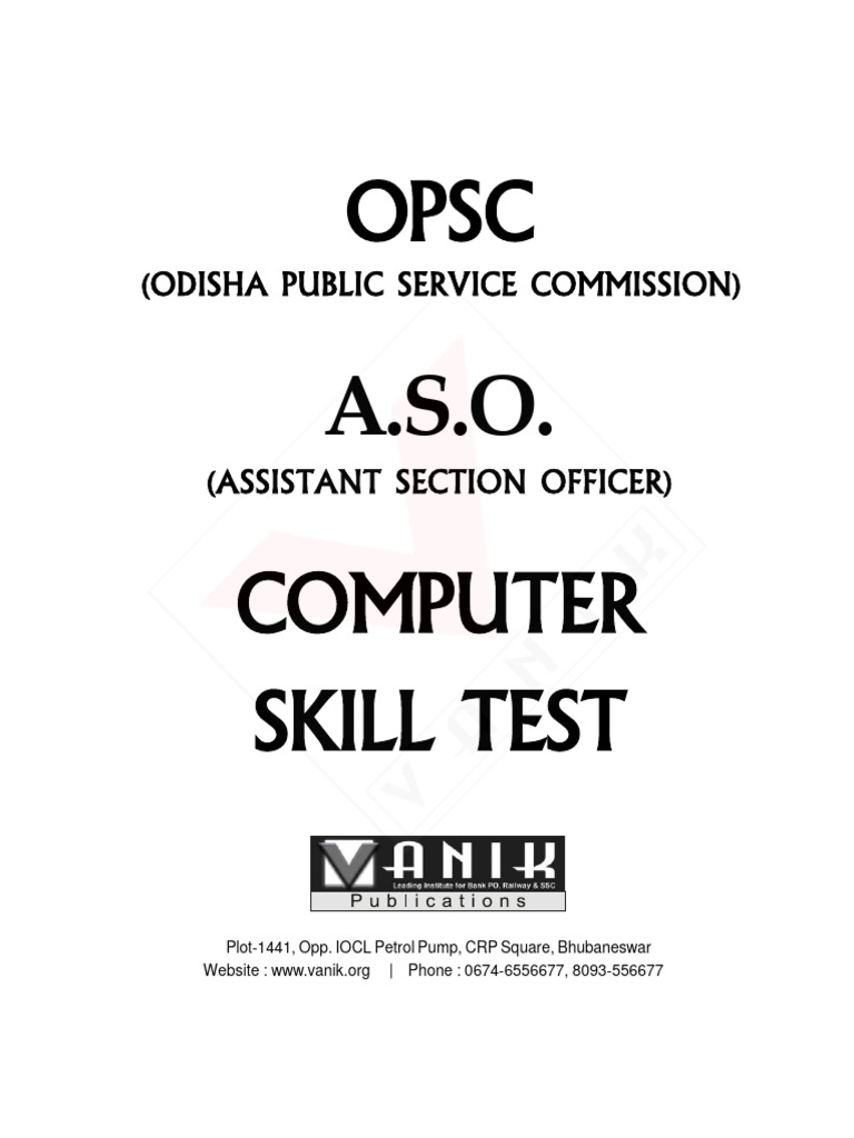 Aso Computer Skill Test | PDF | Window (Computing) | Microsoft Word