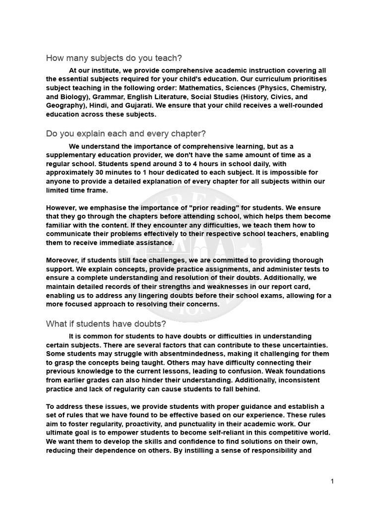 Frequently Ask Question by Parents. | PDF | Schools | Evaluation