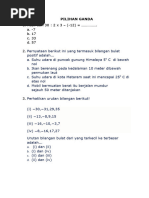 Soal Latihan Matematika Operasi Hitung Campuran Bilangan Bulat | PDF