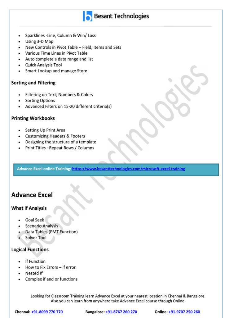 Advanced Excel | PDF