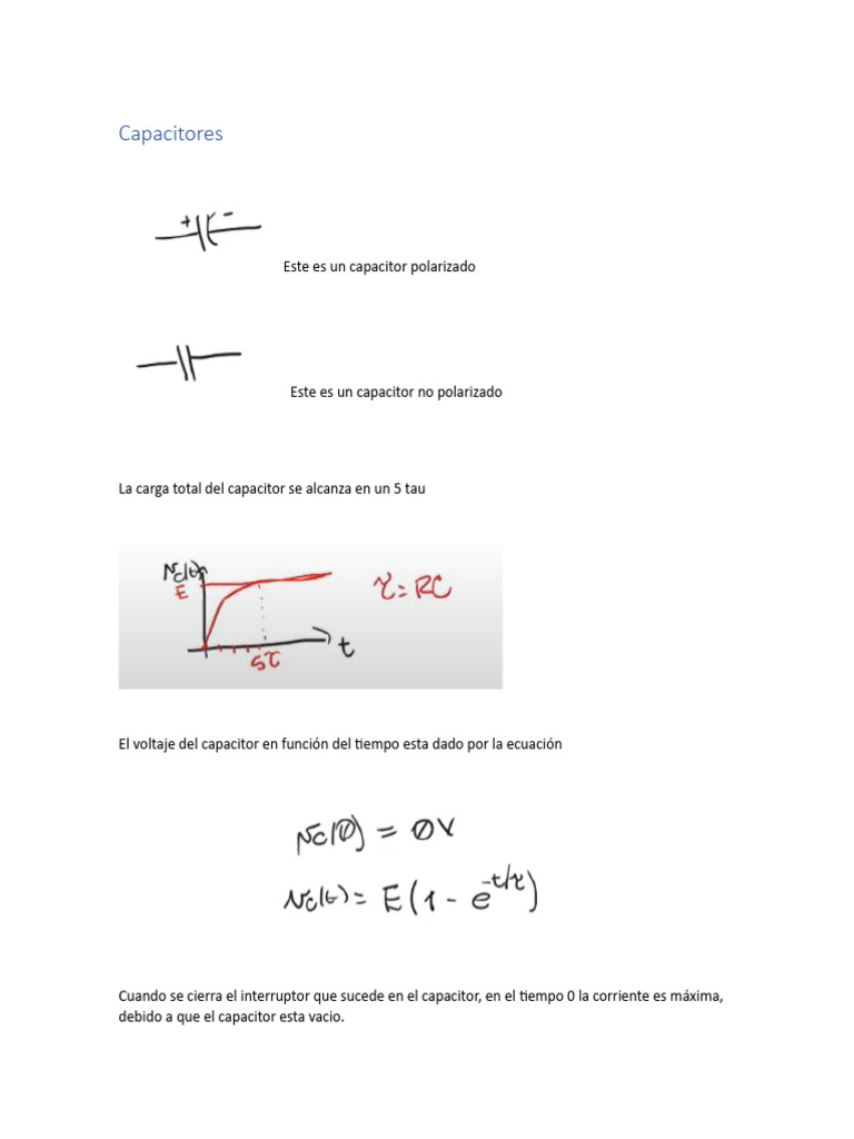 Capacitores: Carga y Descarga | PDF | Condensador | Resistencia ...