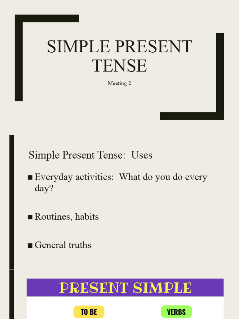 Simple Present Tense | PDF