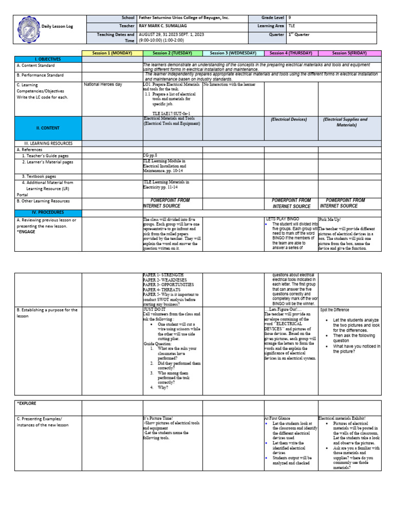 Week 1 | PDF | Learning | Teachers
