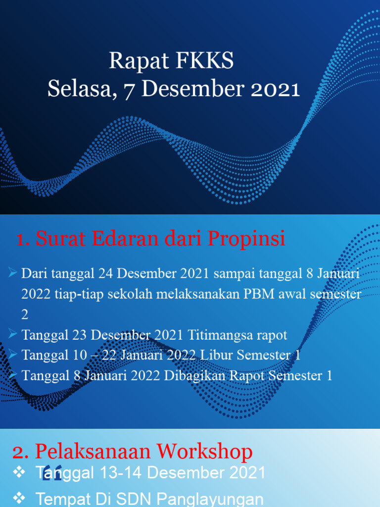 Notula Rapat Bulan Desember 2021 Pdf Color Blue