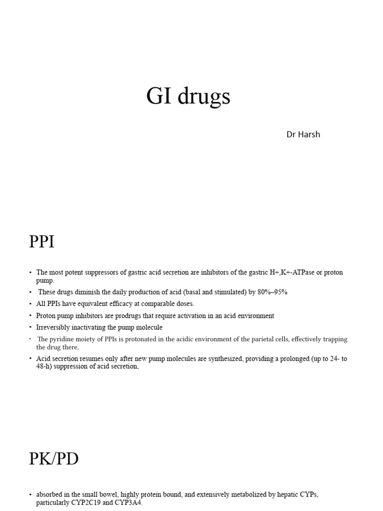 GI Drugs | PDF | Pharmacology | Medical Specialties