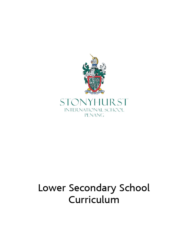 Lower Secondary School Curriculum 1 | PDF | Learning | Teaching Mathematics
