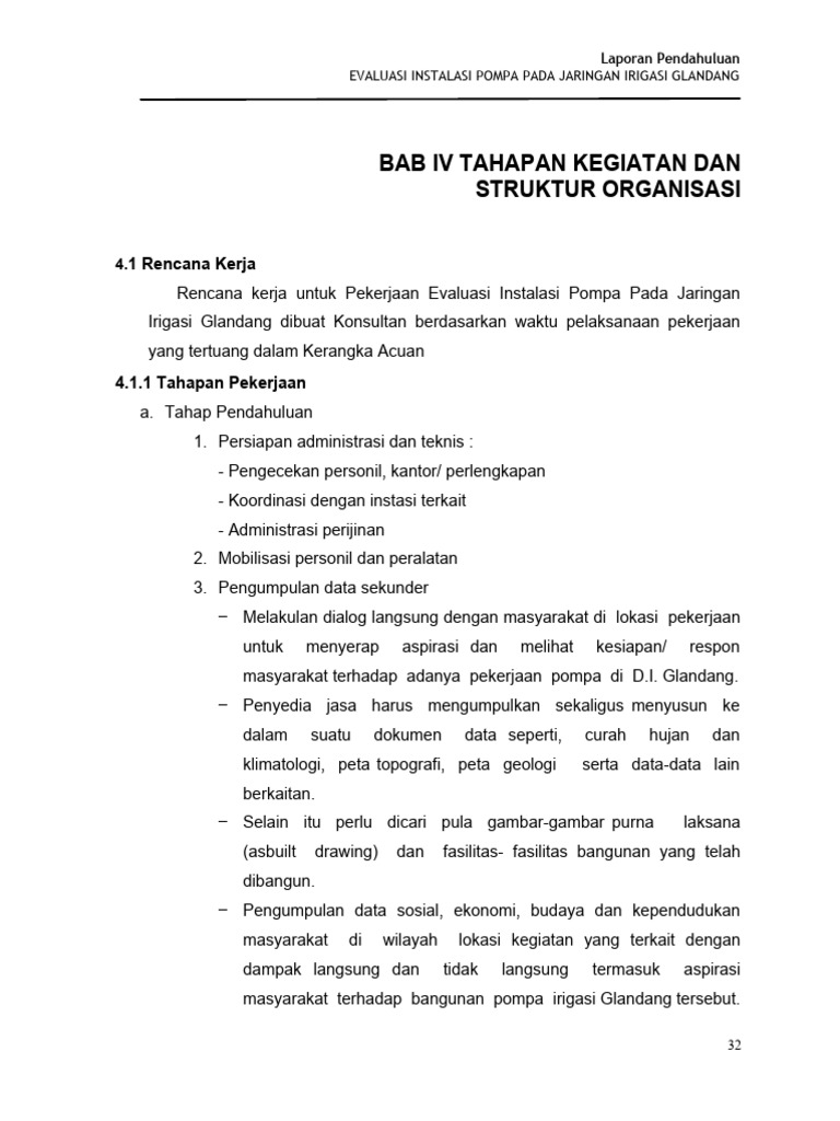 Bab Iv Tahapan Kegiatan Dan Struktur Organisasi | PDF