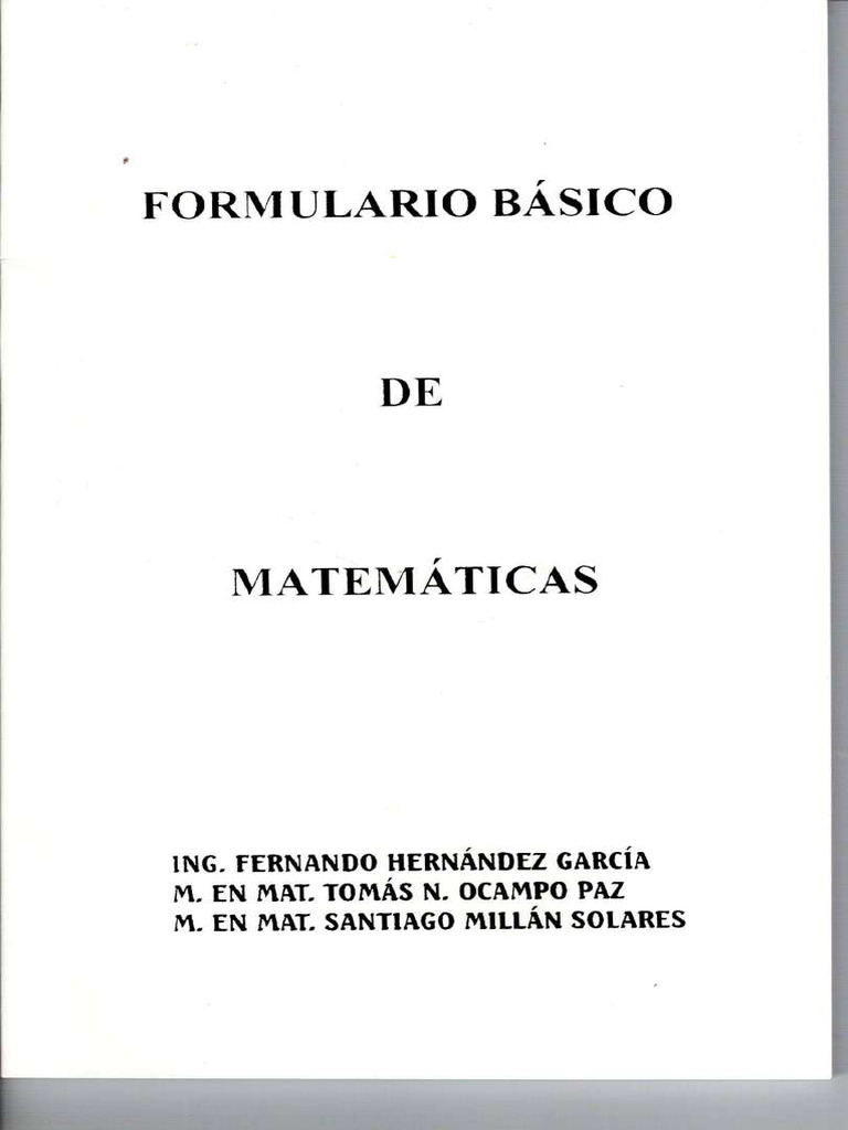 Formulario Básico de Matemáticas Compressed 230904 203946 | PDF