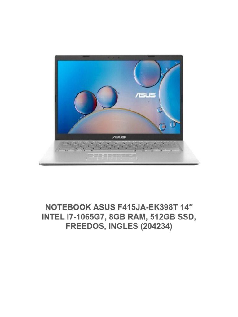 Notebook Asus F415ja | PDF | USB | Disco duro