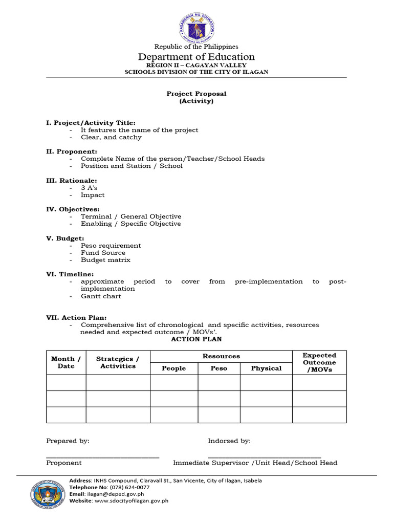 Project Activity Proposal and Budget | PDF | Career & Growth