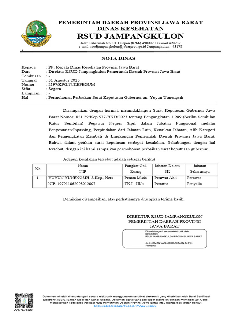 NOTA DINAS PERMOHONAN PERBAIKAN SK 31082023 065406 Signed | PDF