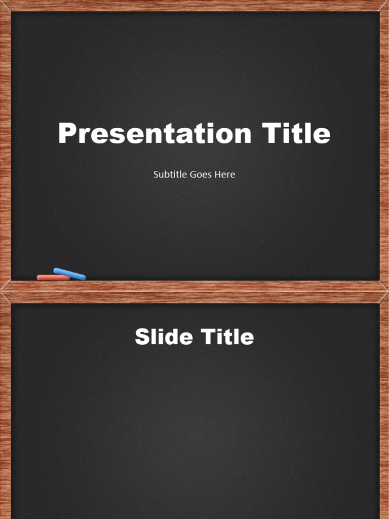 Blackboard PowerPoint Template | PDF