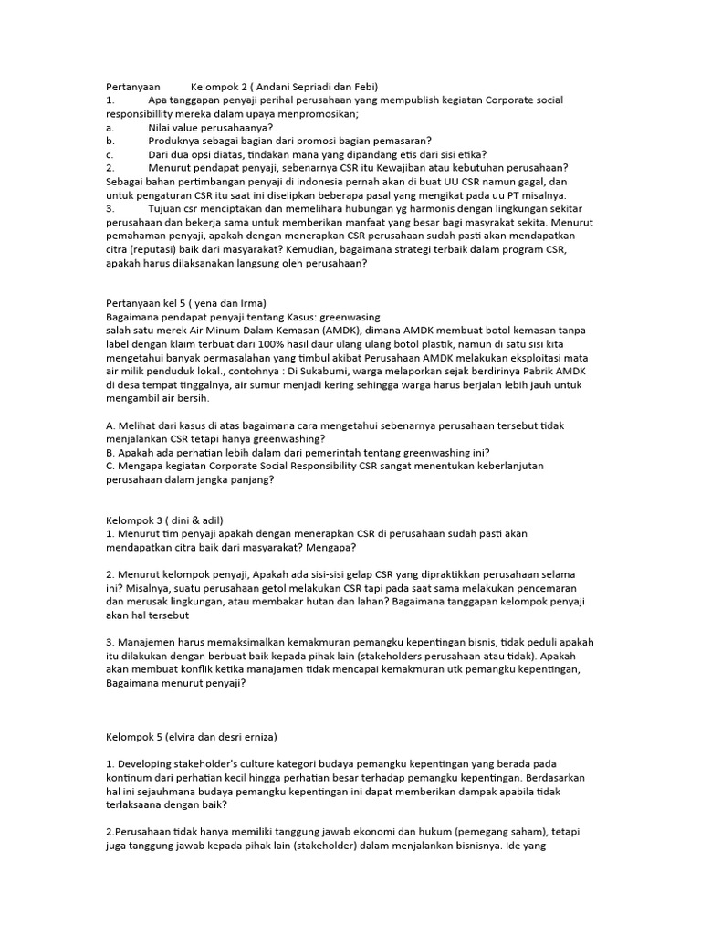 Pertanyaan Diskusi Now | PDF