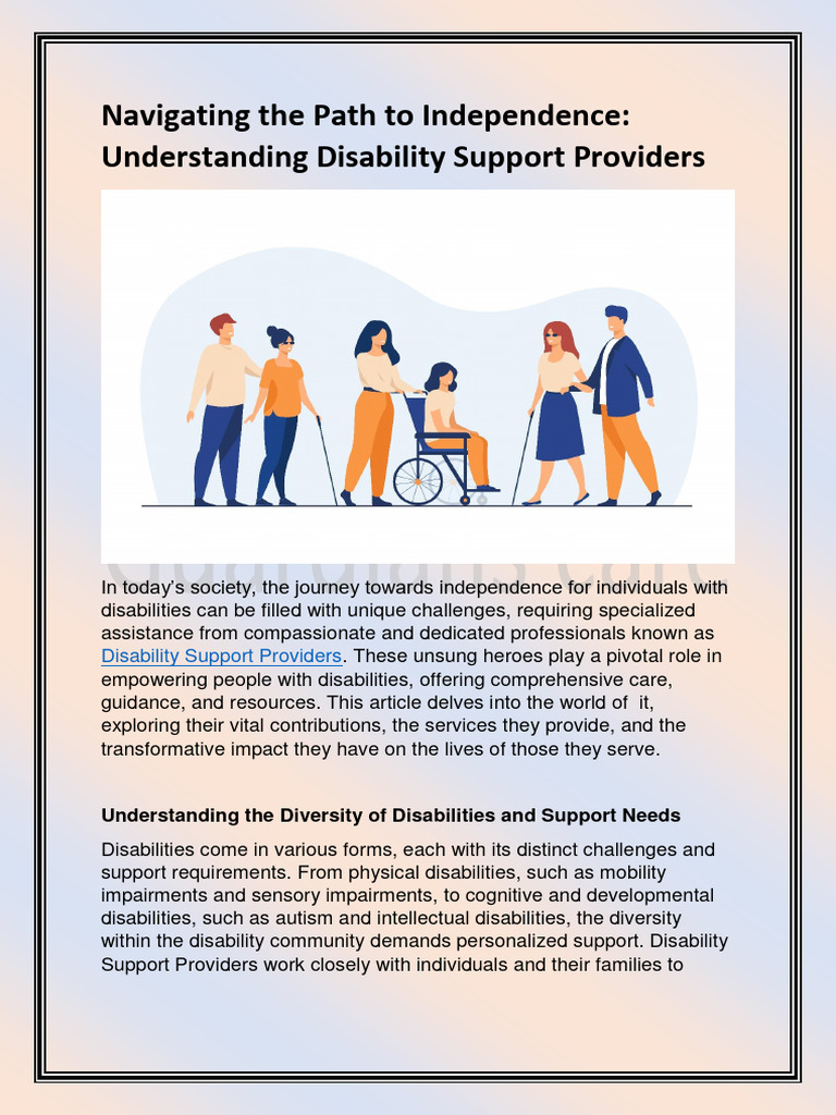 Navigating The Path To Independence | PDF | Disability | Empowerment