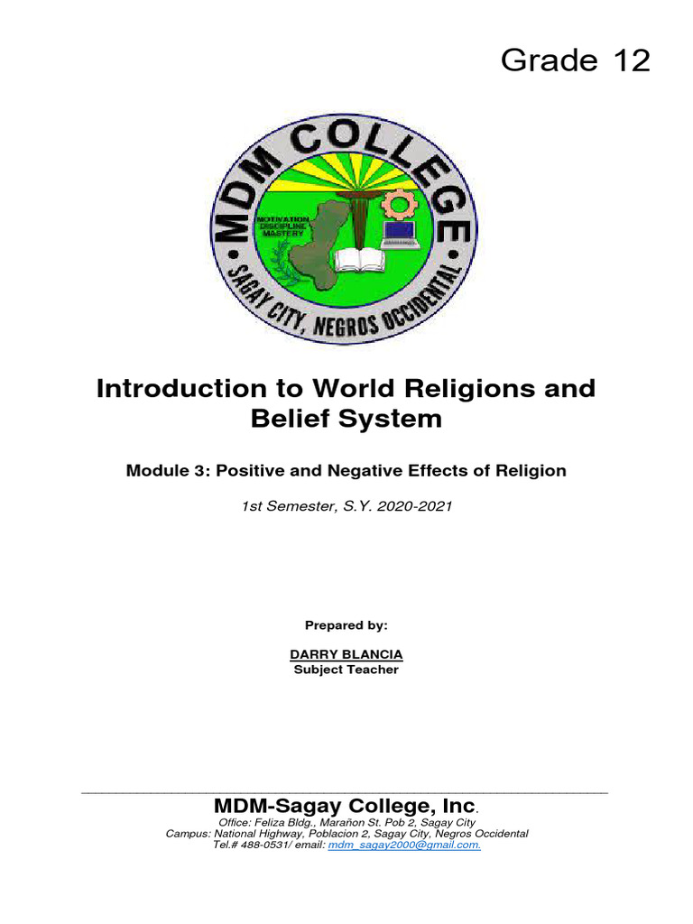Module 3 World Religion | PDF | Heliocentrism | Galileo Galilei