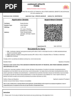 List of Supporting Document For Aadhaar Enrolment and Update | PDF ...