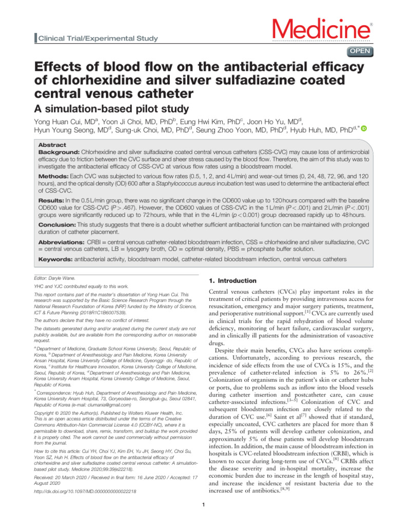 Cui - 2020 - Effects - of - Blood - Flow - On - The - Antibacterial.16 ...
