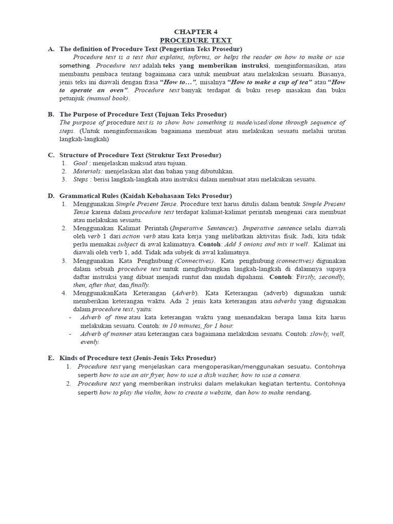 Procedure Text | PDF