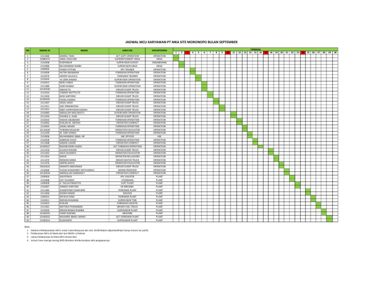 Jadwal Mcu Bulan September | PDF
