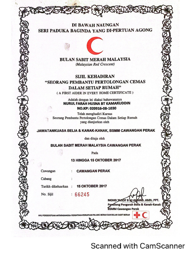 Sijil BSMM | PDF