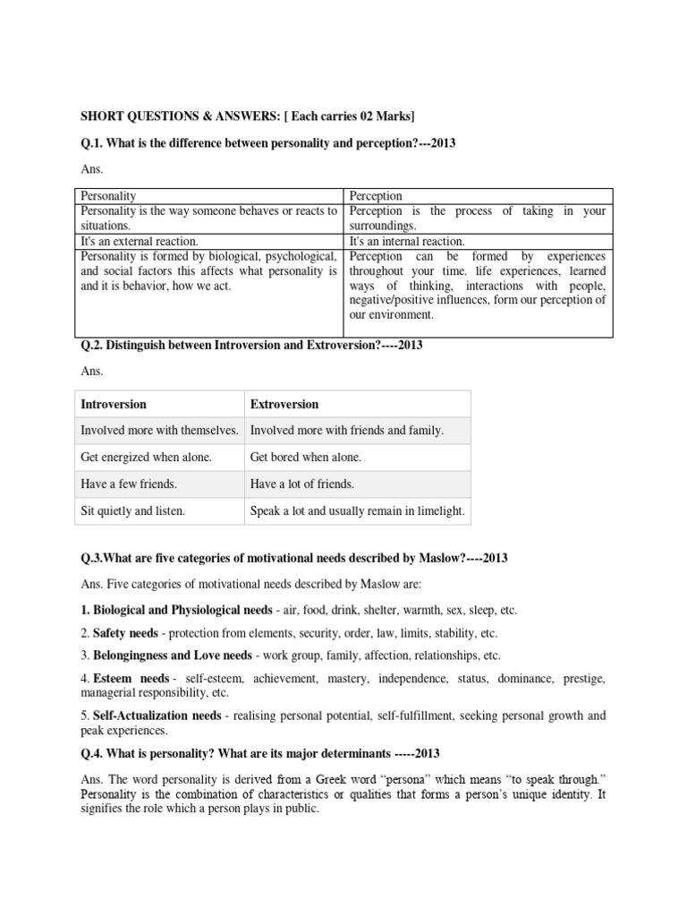 Ob Unit 2 | Download Free PDF | Perception | Attitude (Psychology)