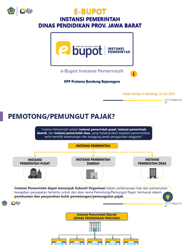 Panduan e-BUPOT untuk Instansi Pemerintah | PDF