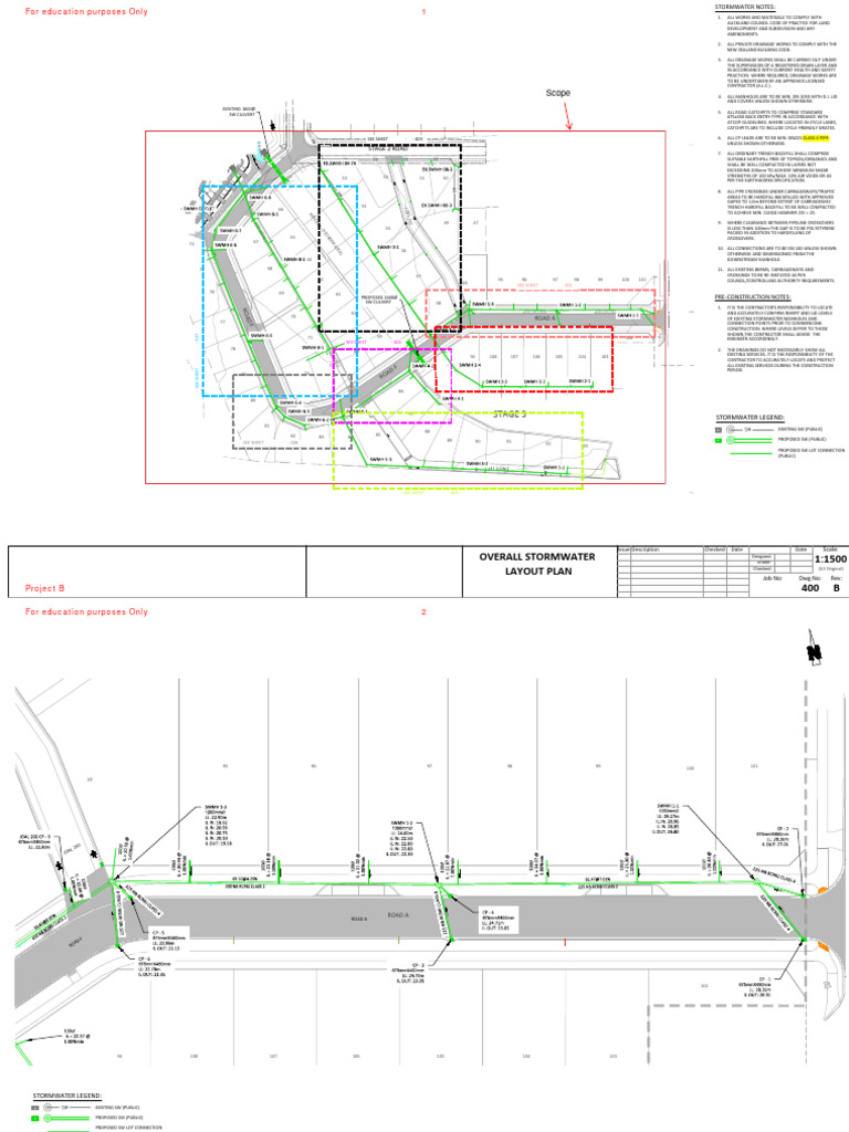 Portfolio 2 - 218320 - 2023 - Drawing Set 2 - Road and Stormwater | PDF ...
