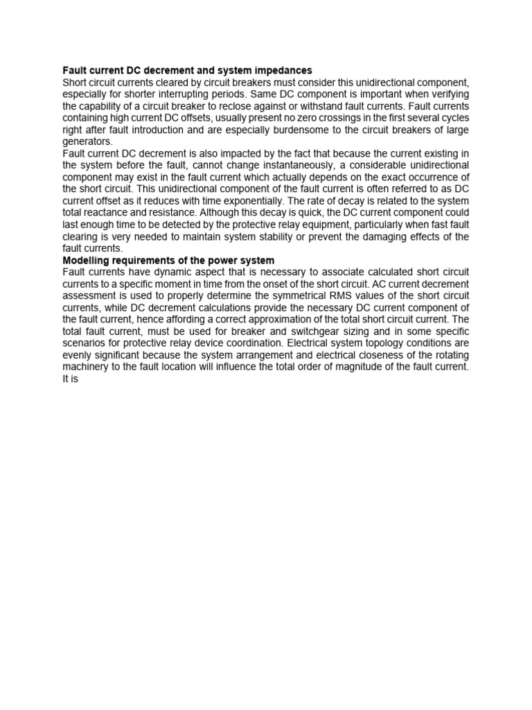 Short Circuit Currents. | PDF | Electrical Impedance | Electrical Network