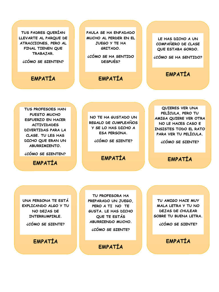 Fichas Empatia | PDF