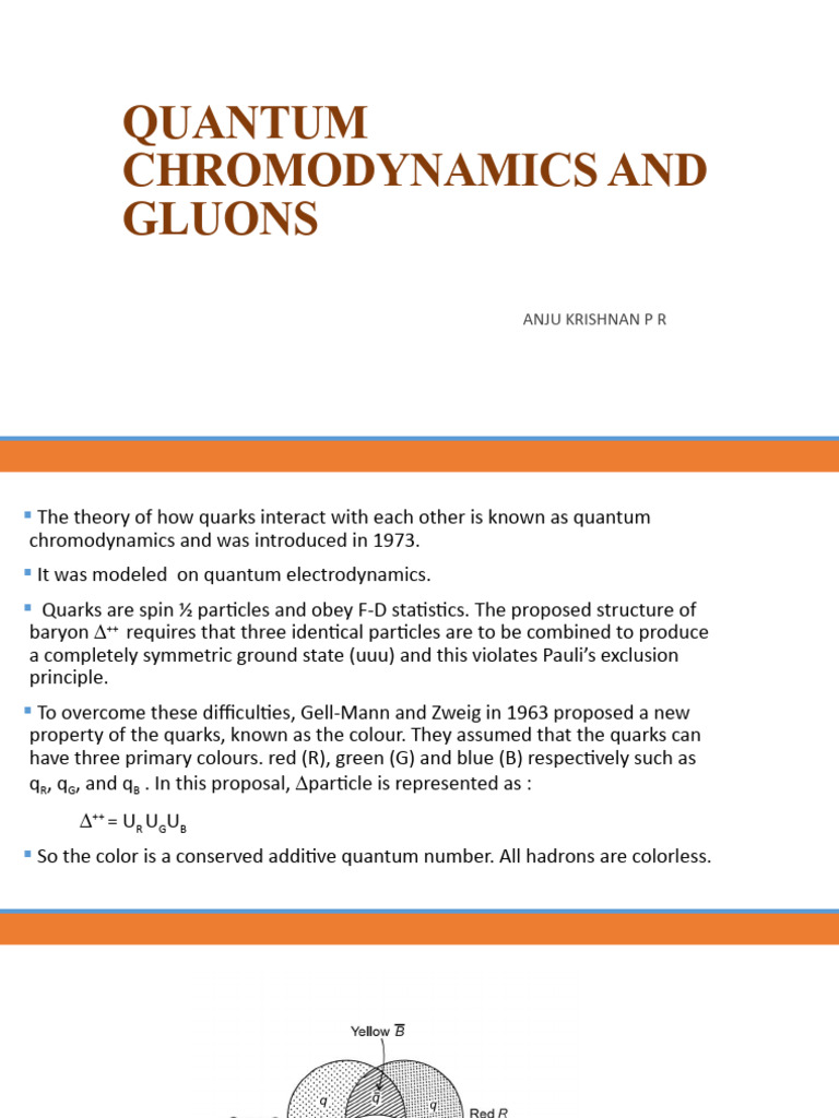 Quantum Chromodynamics and Gluons | PDF | Quark | Quantum Chromodynamics