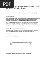 4.4.8 Packet Tracer - Configure Secure Passwords and SSH | PDF | Computers
