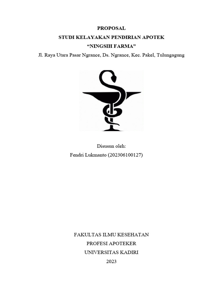 Proposal Pendirian Apotek Pdf