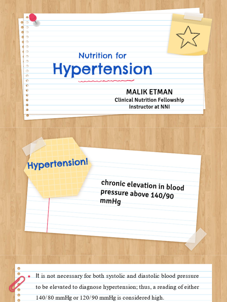 Nutrition For Hypertension | PDF | Dash Diet | Hypertension