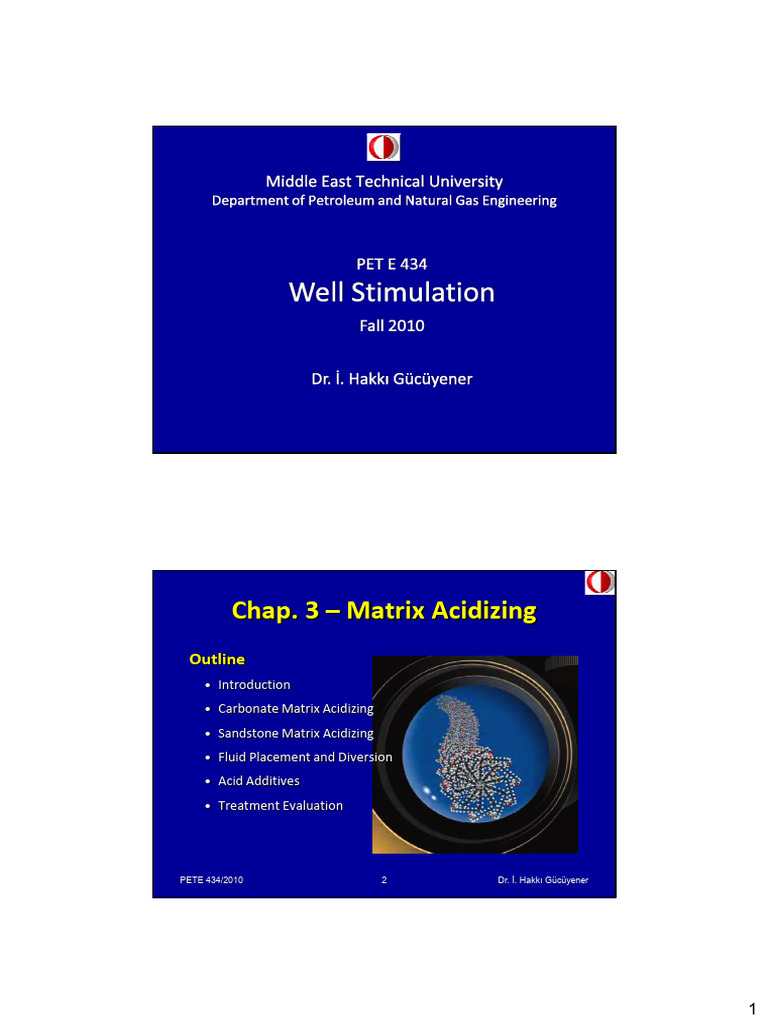 Matrix Acidizing Techniques Overview | PDF | Chemical Equilibrium | Acid