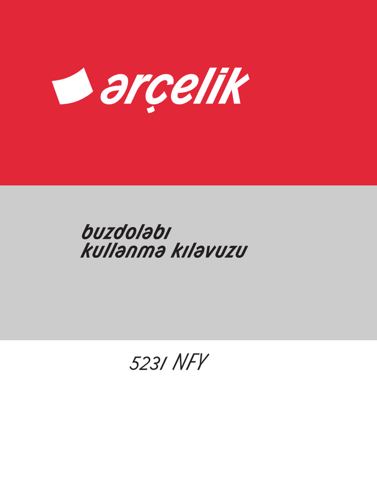 Arçelik Buzdolabı 5231 NFY | PDF